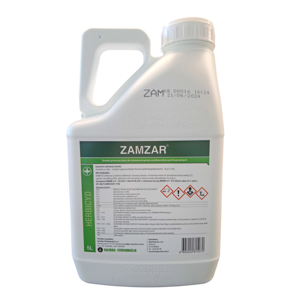 Zamzar 5l (chizalofop-P-etylowy) herbicyd na jednoliścienne